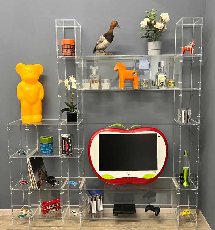 80 Jahre Plexiglas Design Modulares Regal 7 Teilig (Gebraucht) in ...