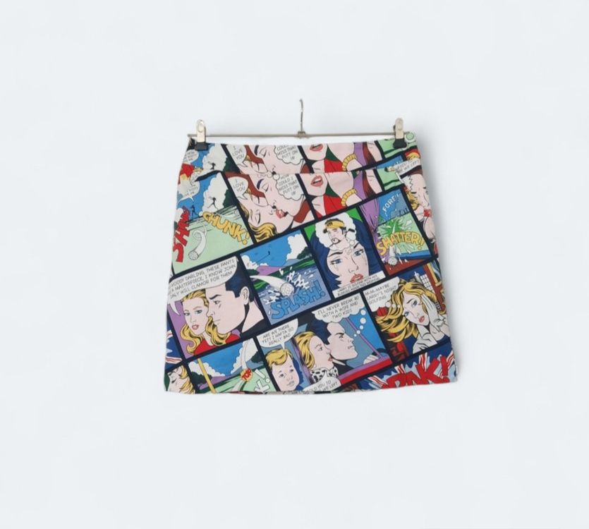 💯 LOUDMOUTH Comic - Pop - Art Minirock mit Shorts Gr. 38/40 (Gebraucht ...