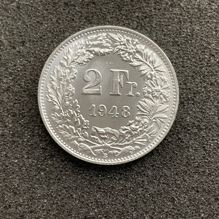 2 Franken Silber 1948 unc. | Kaufen auf Ricardo