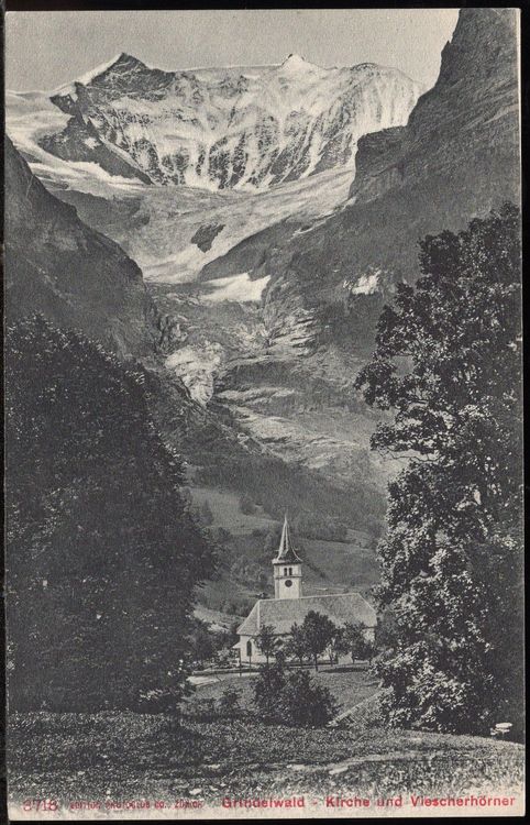 Grindelwald - Kirche und Viescherhörner (Gebraucht) in Aarau für CHF 1 – mit Lieferung auf ...