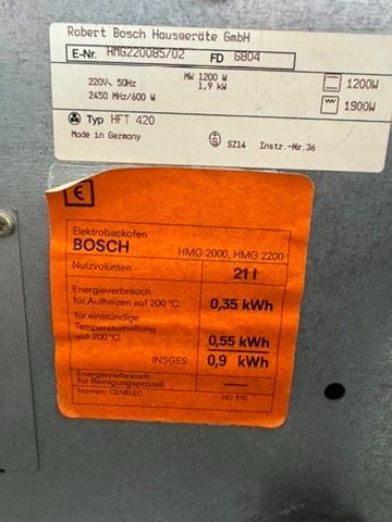 robuster Backofen-/Mikrowelle BOSCH Gourmet 2200 | Kaufen auf Ricardo