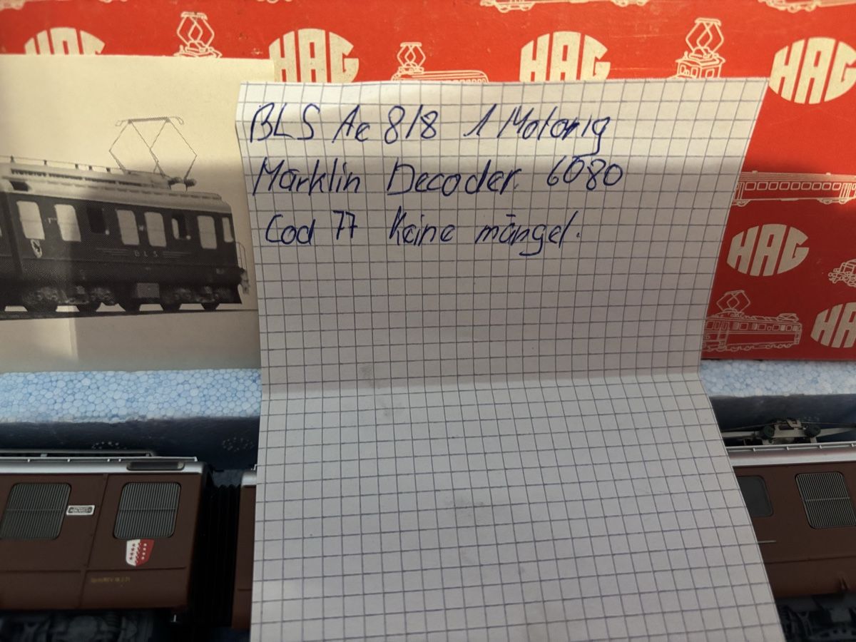 HAG BLS Ae 8/8, Märklin Decoder 6080, Top Zustand! (Neu (gemäss ...
