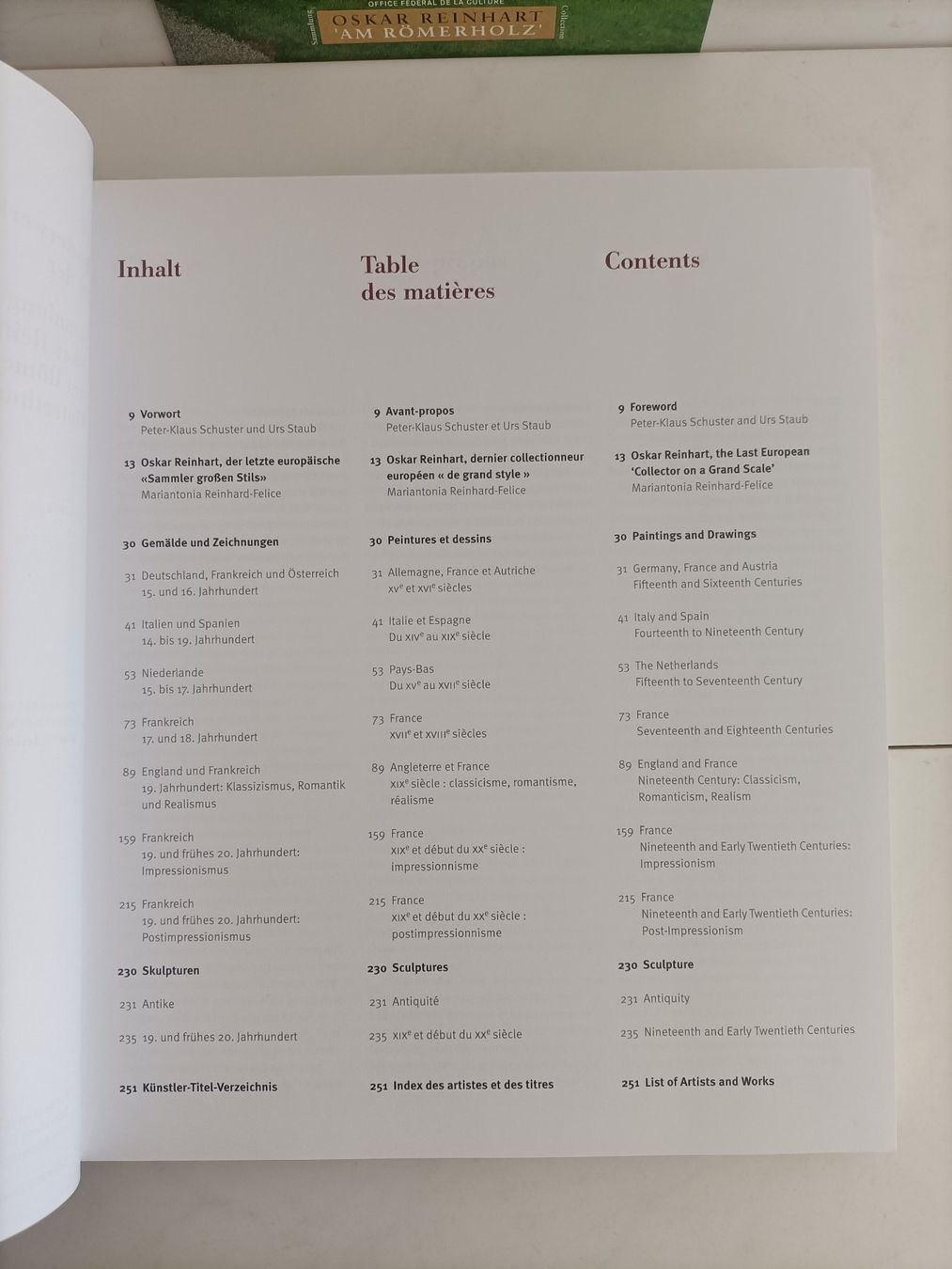 100 Chefs-d'oeuvre de la collection Oskar Reinhart "Am Römer (D ...