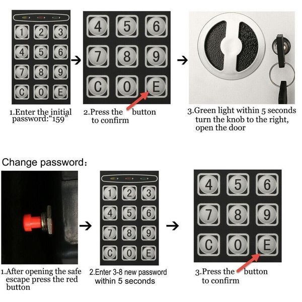 Minisafe elektronischer Minitresor Wandt Mini tresor (Neu und ...