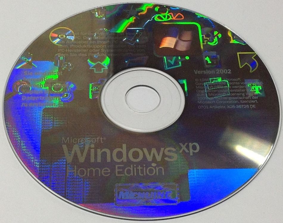 Microsoft Windows XP Home Edition deutsch ServicePack1 OEM (Gebraucht ...