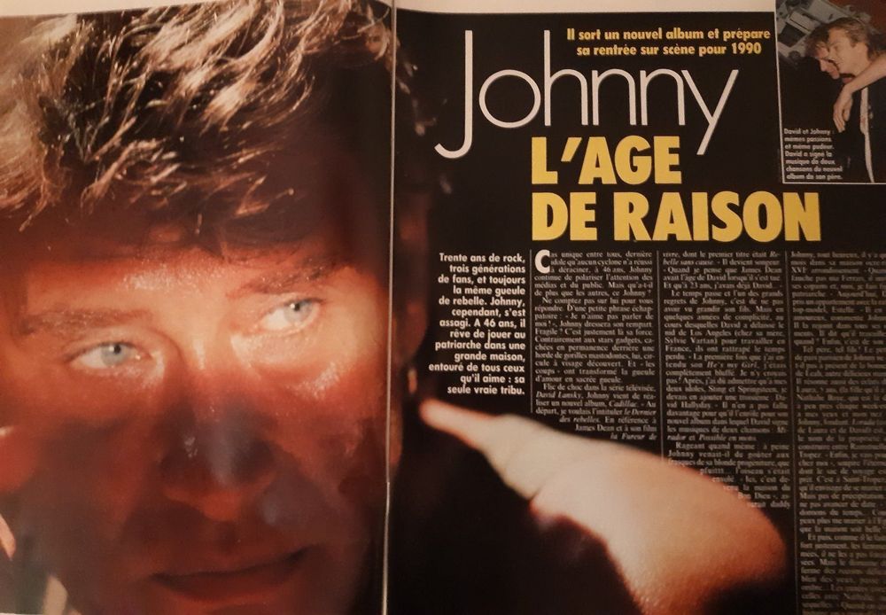 Johnny Hallyday / Christophe Lambert - Magazine Voici - 1989 (Gebraucht ...