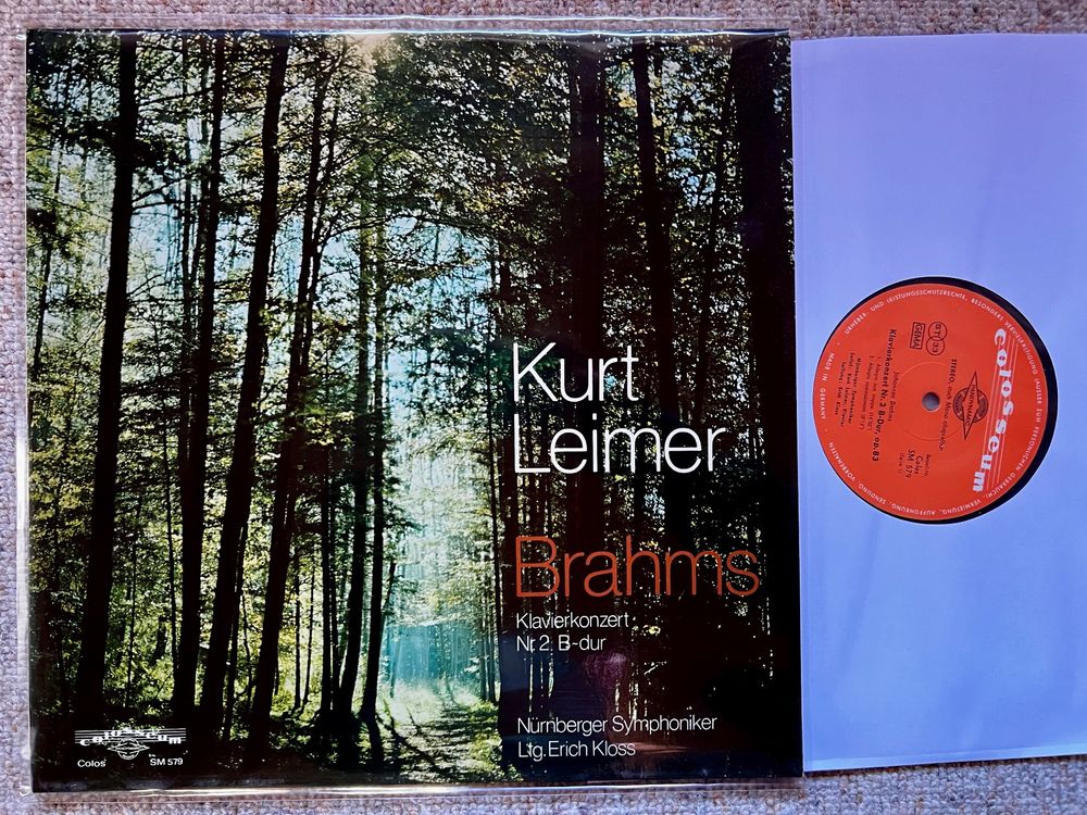 Brahms – Klavierkonzert Nr. 2 - Kurt Leimer - Kloss / LP 🛀 (Gebraucht ...