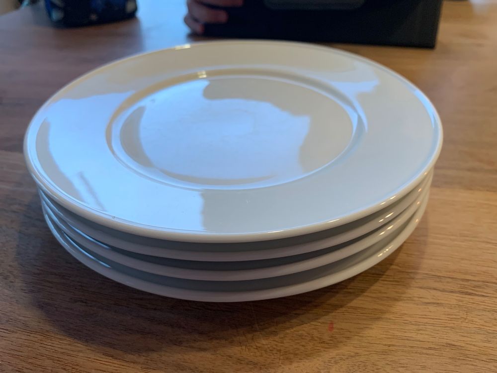 4 Teller weiss von CUCINA&TAVOLA BASIC (21 cm) (Gebraucht) in ...