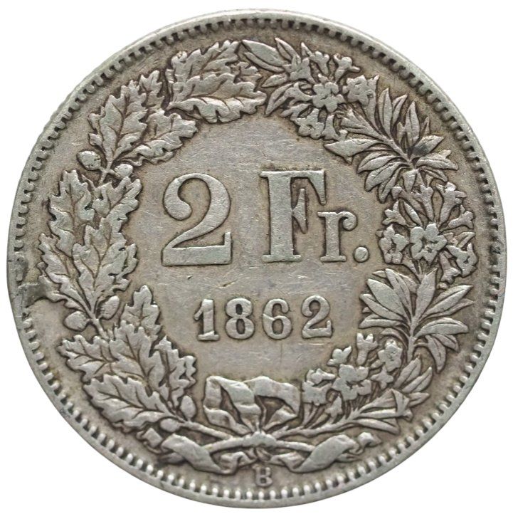 Schweiz Bundesmünze 2 Franken 1862 (Gebraucht) in Liestal für CHF 50 – mit Lieferung auf Ricardo ...