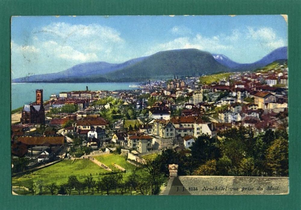 Neuchâtel, vue prise du Mail, 1913 | Kaufen auf Ricardo
