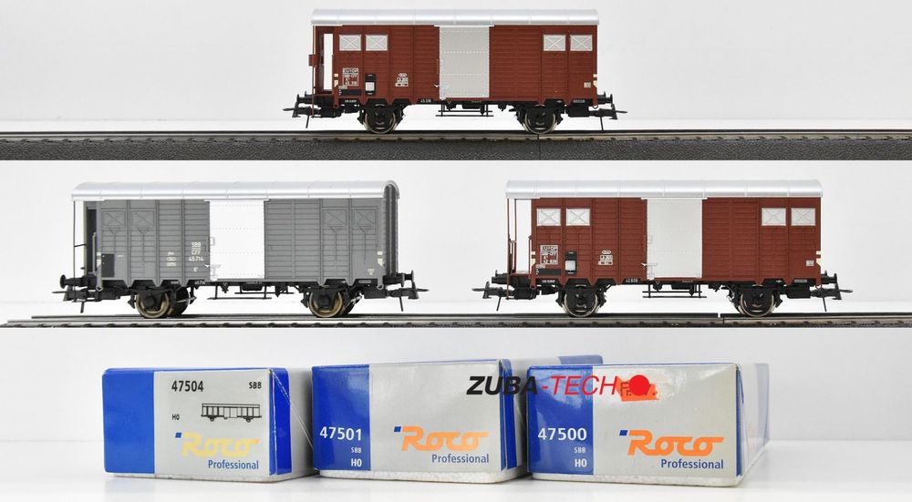 Roco 3x Gedeckte Güterwagen der SBB H0 GS Analog mit OVP | Kaufen auf Ricardo