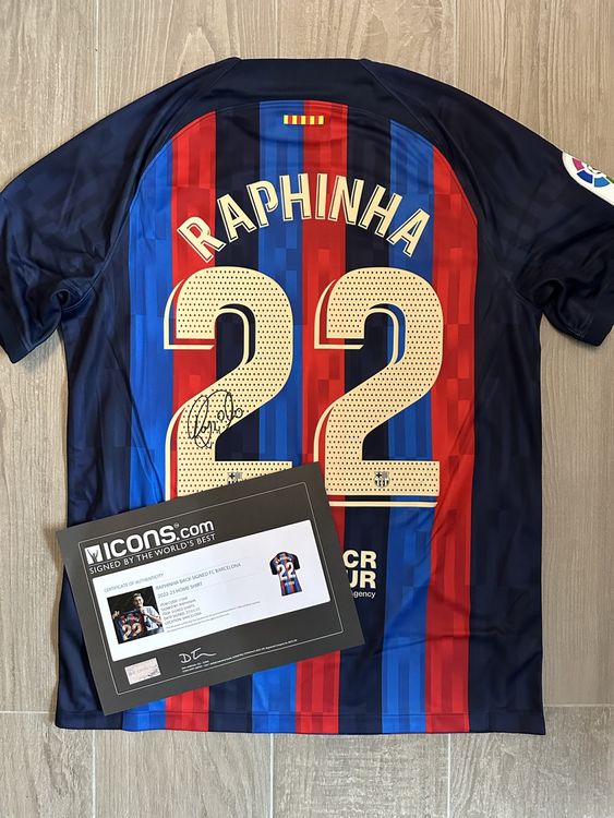 FC Barcelona Raphinha Signed 2022-23 Home Shirt | Kaufen auf Ricardo