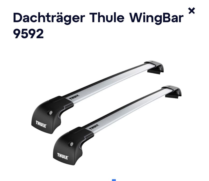 Thule WingBar 9592 Dachträger, neuwertig! (Neu (gemäss Beschreibung ...