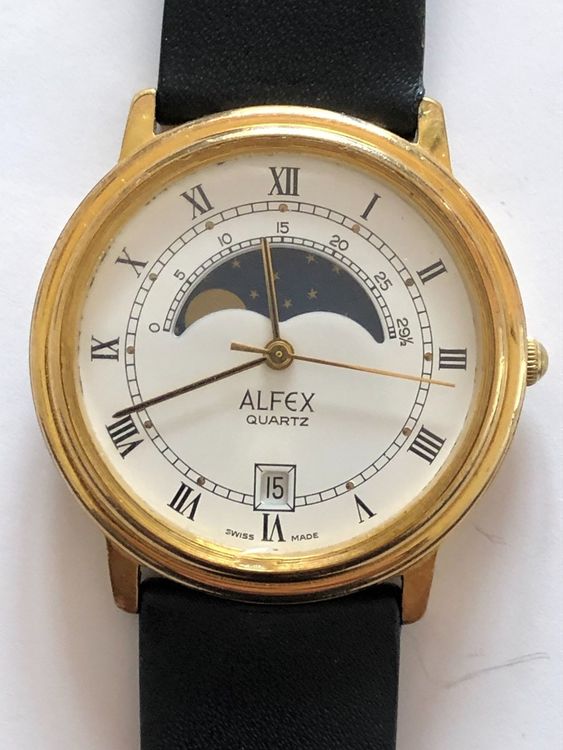 Alfex Quartz mit Mondphase 34mm (Gebraucht) in Rorschach für CHF 21 ...