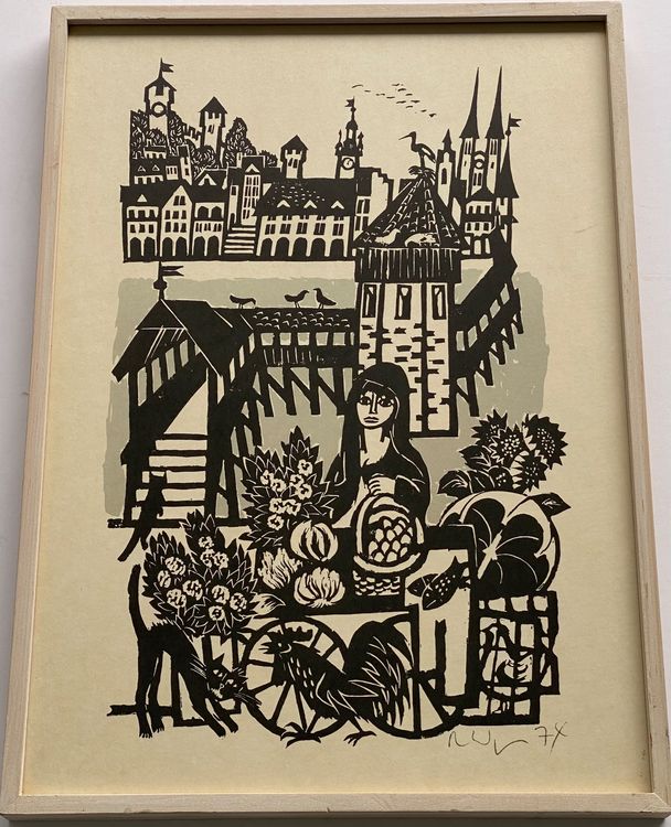 Robert WYSS (1925-2004) Holzschnitt Handsigniert (Gebraucht) in Root für CHF 15 – mit Lieferung ...