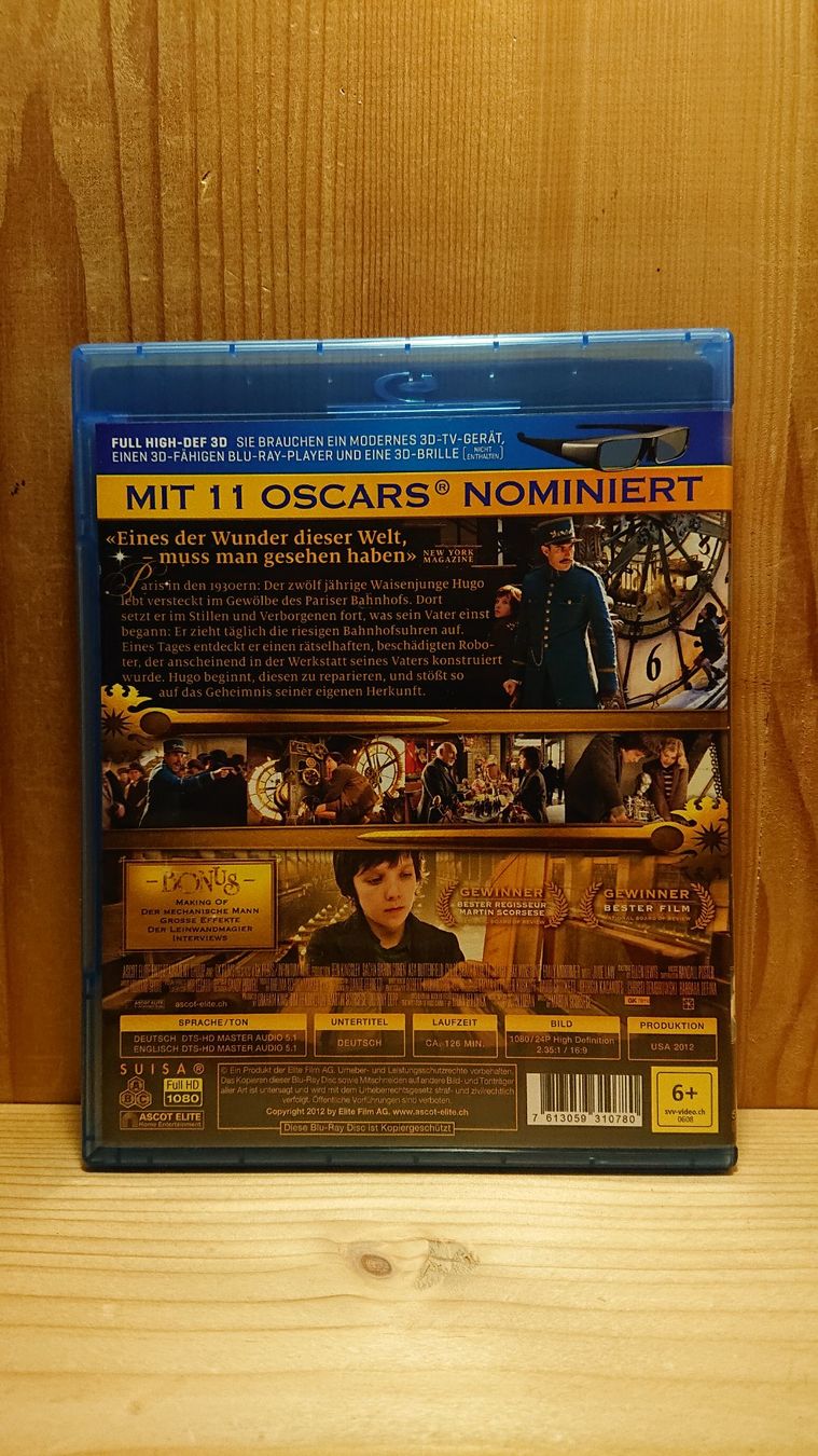 HUGO CABRET in 3D Blu-Ray (Gebraucht) in Wilderswil für CHF 5.9 – mit ...