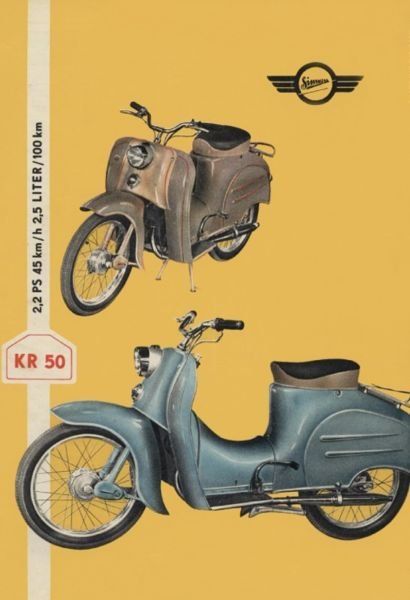 Blechschild-SIMSON KR 50-2,2 PS 45 KM/h 2,5 LITER / 1000 KM (Neu und ...