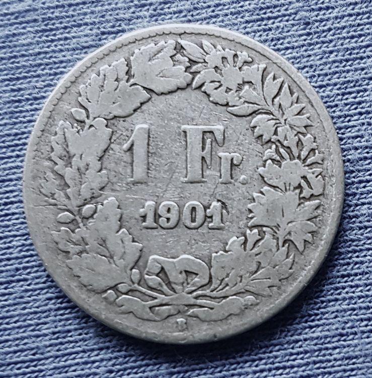 1 Franken 1901 uralte sehr rare Silbermünze ab nur 1 Fr !!! | Kaufen auf Ricardo