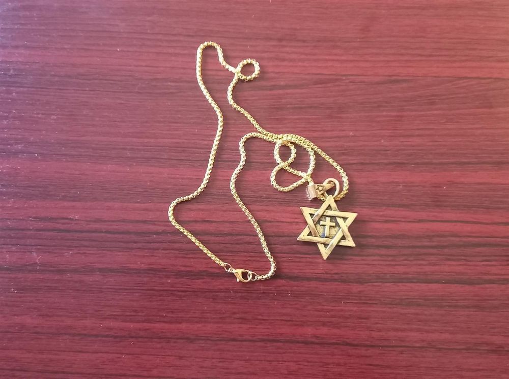 5x Halskette jüdischem Stern Israel - Collier étoile Israel (Neu und ...