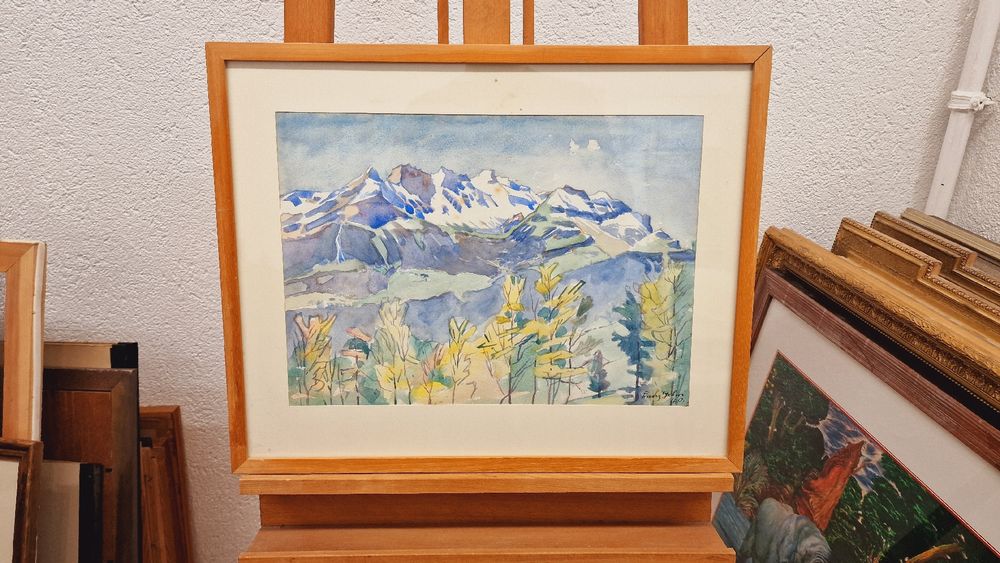 Aquarell Franz Gehri, Berglandschaft, signiert, gerahmt. (Gebraucht) in BERN für CHF 240 – nur ...