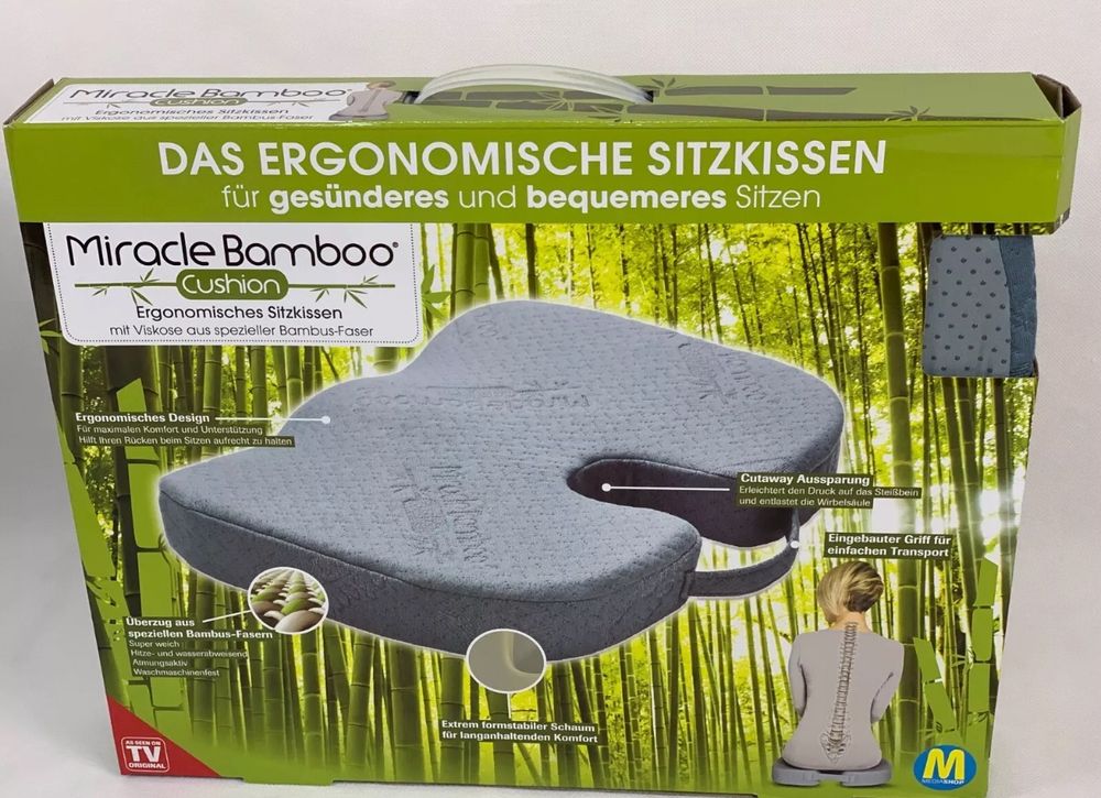 Das ergonomische Bambus-Sitzkissen / Miracle Bamboo Cushion (Neu und ...