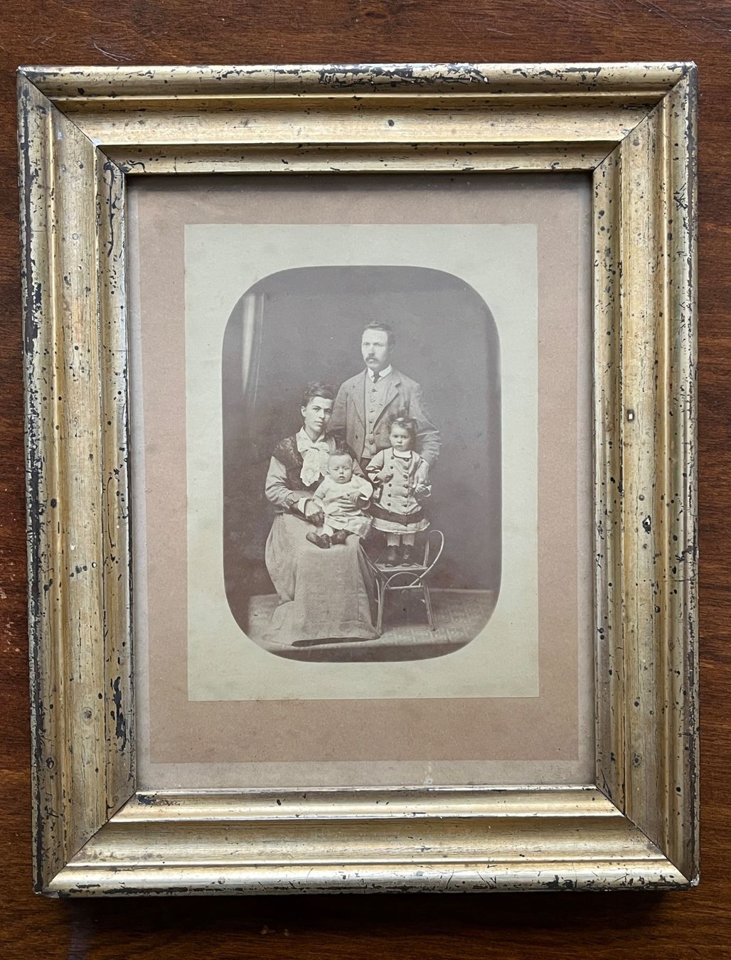 Foto 1880 Jura Familie antik 19. Jh. Rahmen Albumin ancien (Gebraucht ...