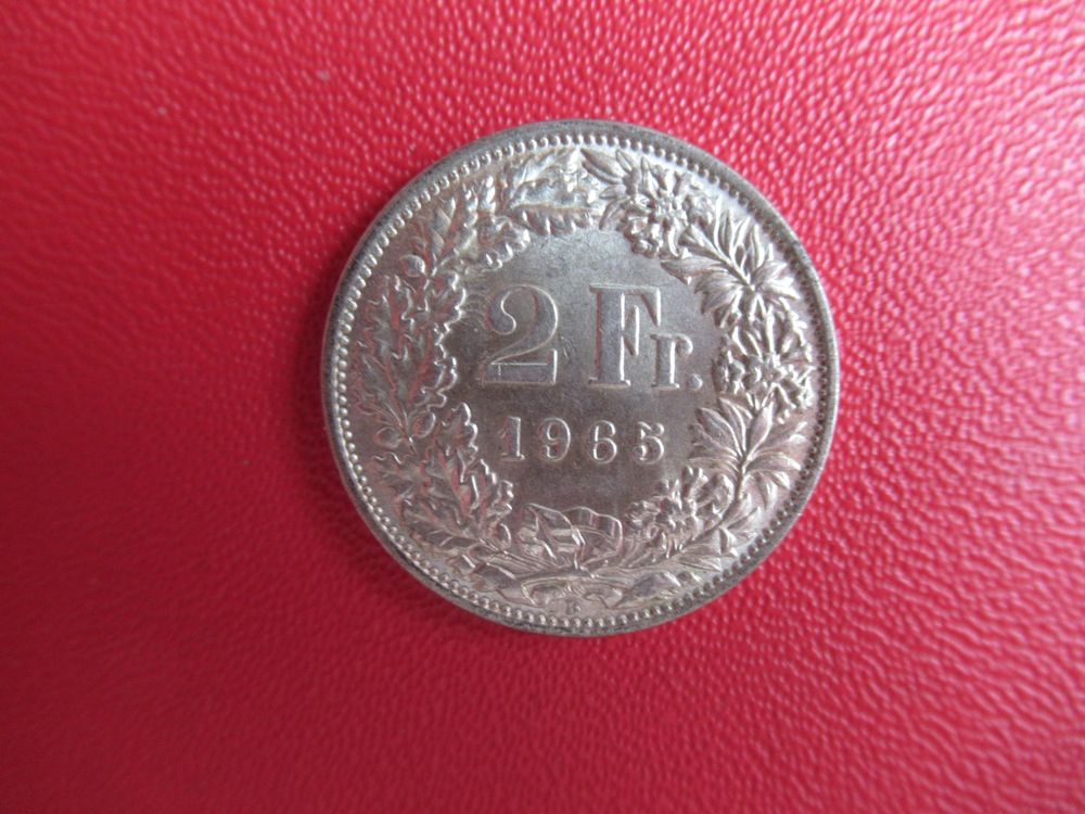 SILBERMÜNZE 2 FRANKEN 1965 NEU - NIE IN ZIRKULATION | Kaufen auf Ricardo