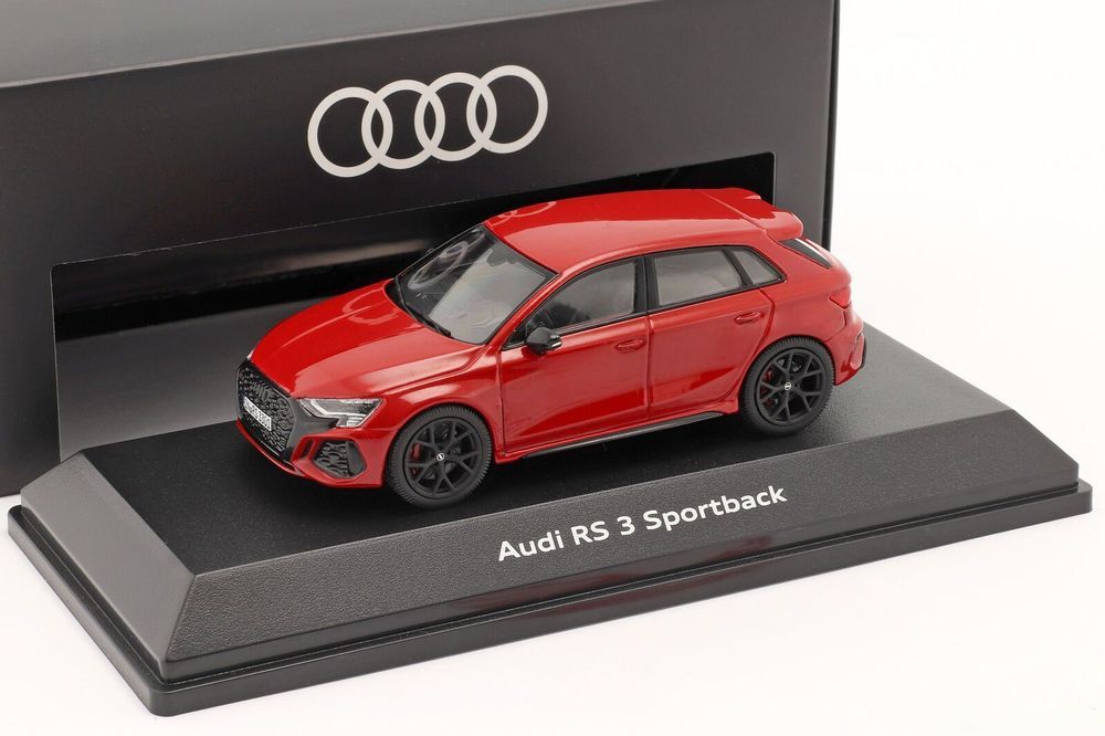 Audi RS3 Sportback 8YA seit 2021 rot / schwarz 1:43 (Neu und ...