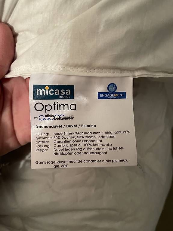 Daunenduvet Optima von Migros 135 × 170 cm - neu, unbenutzt (D'occasion ...