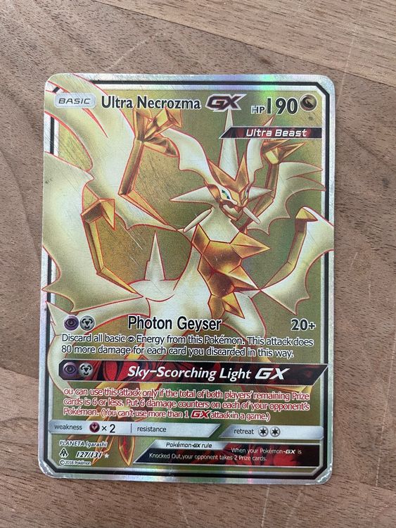Pokémon Ultra Necrozma GX HP 190 (Gebraucht) in Zullwil für CHF 1 – mit Lieferung auf Ricardo kaufen