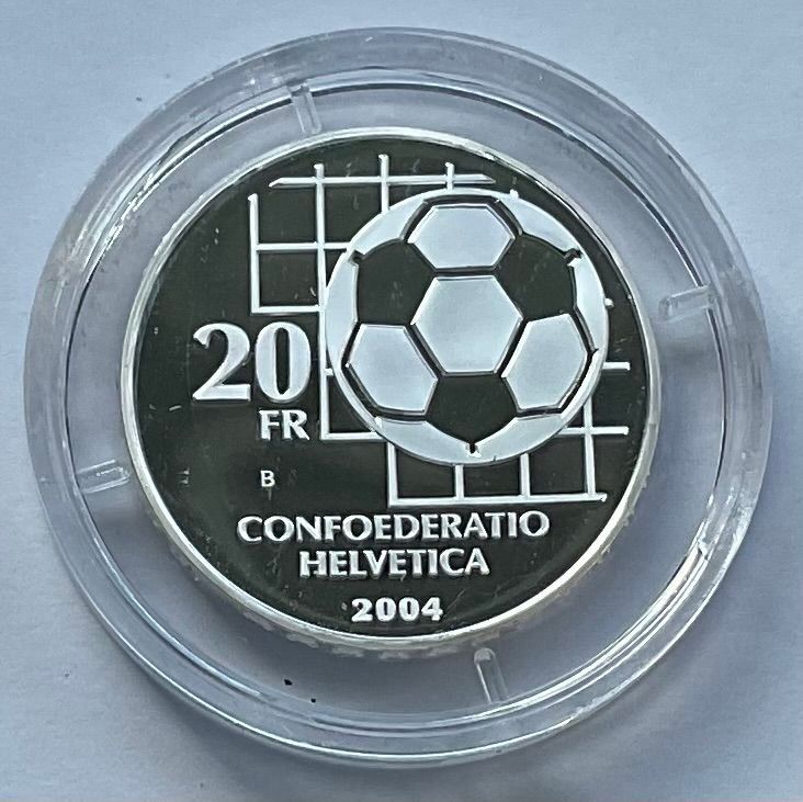 schöne Schweizer Silber 20 Franken-Münze 100 Jahre FIFA 2004 | Kaufen auf Ricardo