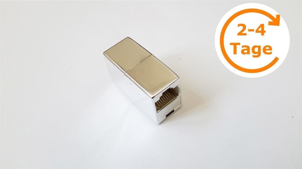 RJ45 Kupplung/Verbinder Cat.6 metallic (Neu und originalverpackt) in ...