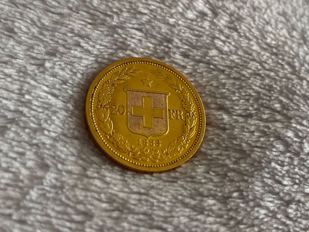 20 Fr. Helvetia ~ 1883 - unz. *sehr RAR* ~ 0,25 Mio | Kaufen auf Ricardo
