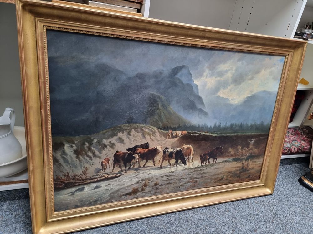 Grosses Ölgemälde Signiert Landschaft | Kaufen auf Ricardo