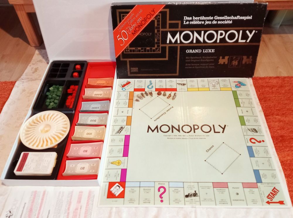 Monopoly 50 Jahre Jubiläumsausgabe Schweizer Version Parker (Gebraucht ...
