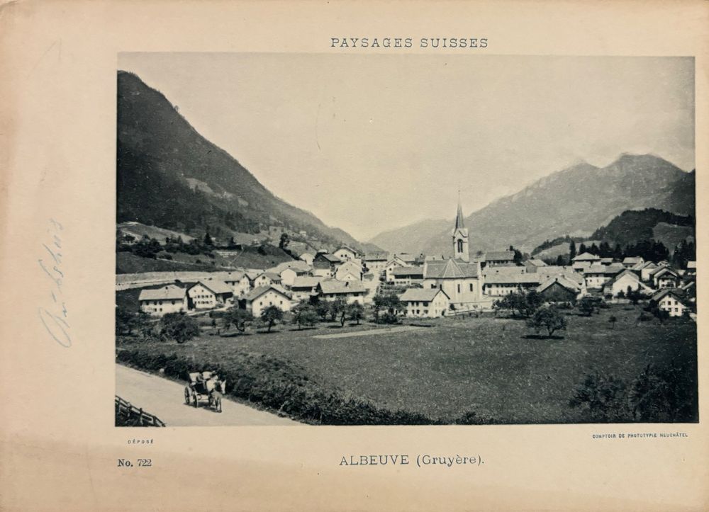 Phototypie (13x18 cm), Albeuve, Gruyère, um 1900 - Vintage | Kaufen auf ...
