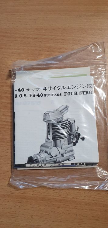 Modellmotor O.S.Max FS-40 Surpass 4 Takt Engine No. 35220 (Neu und originalverpackt) in ...