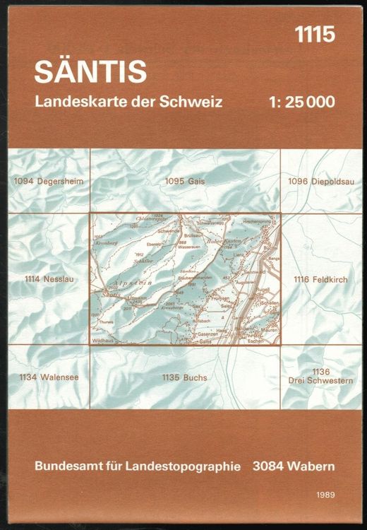 Landkarte 1115 Säntis 1989 (Neu (gemäss Beschreibung)) in Zürich für CHF 2 – mit Lieferung auf ...
