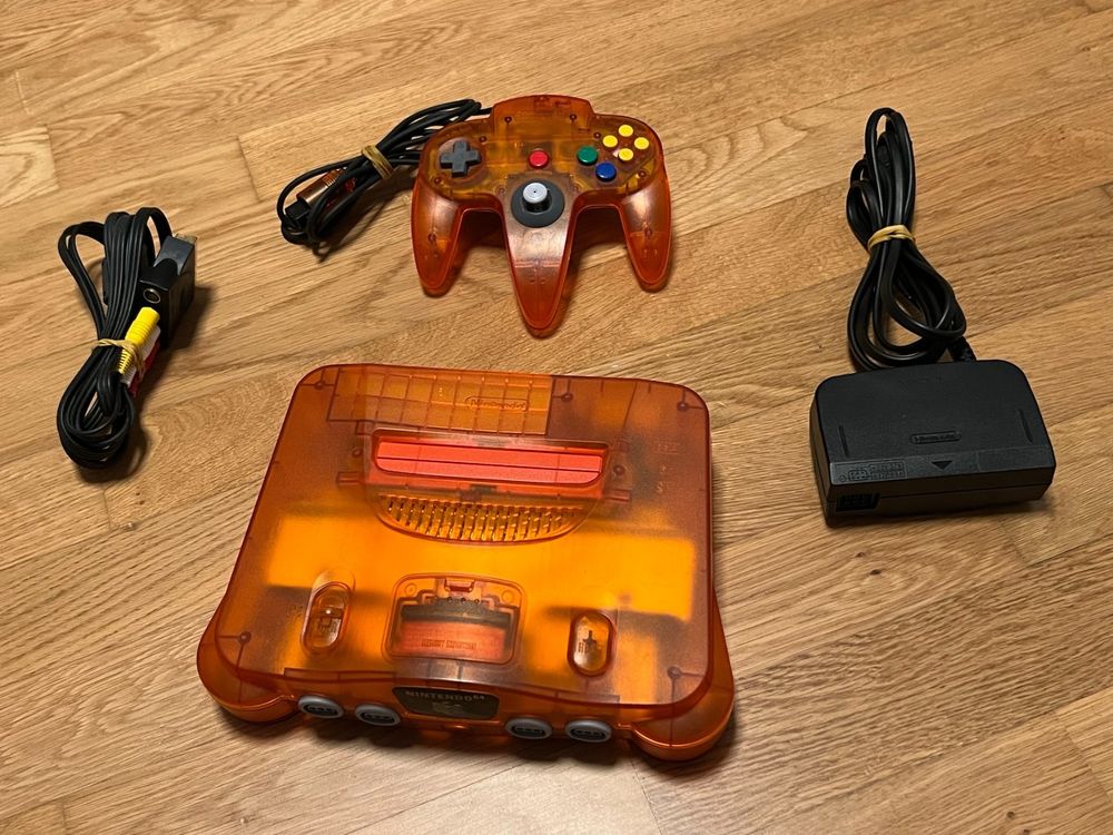 Nintendo 64 Konsole orange + Controller orange (Gebraucht) in ...