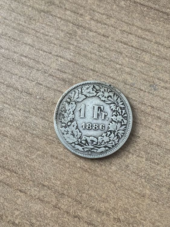 1 Schweizer Franken Silber Münze JG 1886 (Gebraucht) in Locarno für CHF ...