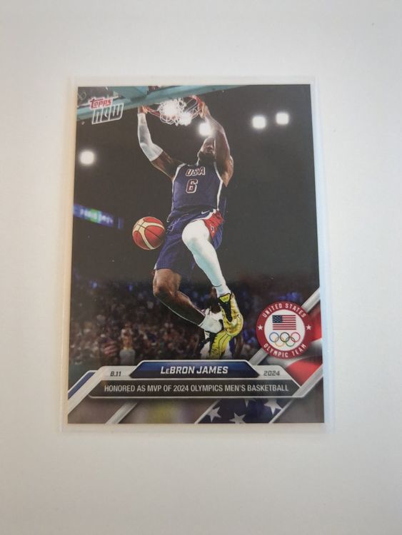 2024 Topps Now Team USA Basketball Paris LeBron James Karte (Neu ...