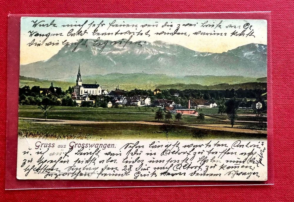 Grosswangen - Dorfansicht - Orange Fabrik - 1908 (Gebraucht) in Rothrist für CHF 6 – mit ...