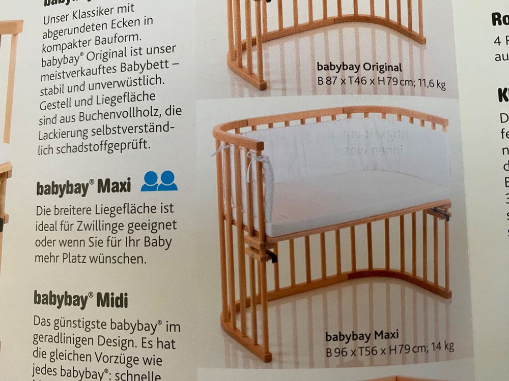 Baby Bay Maxi Beistellbett Buche natur | Kaufen auf Ricardo