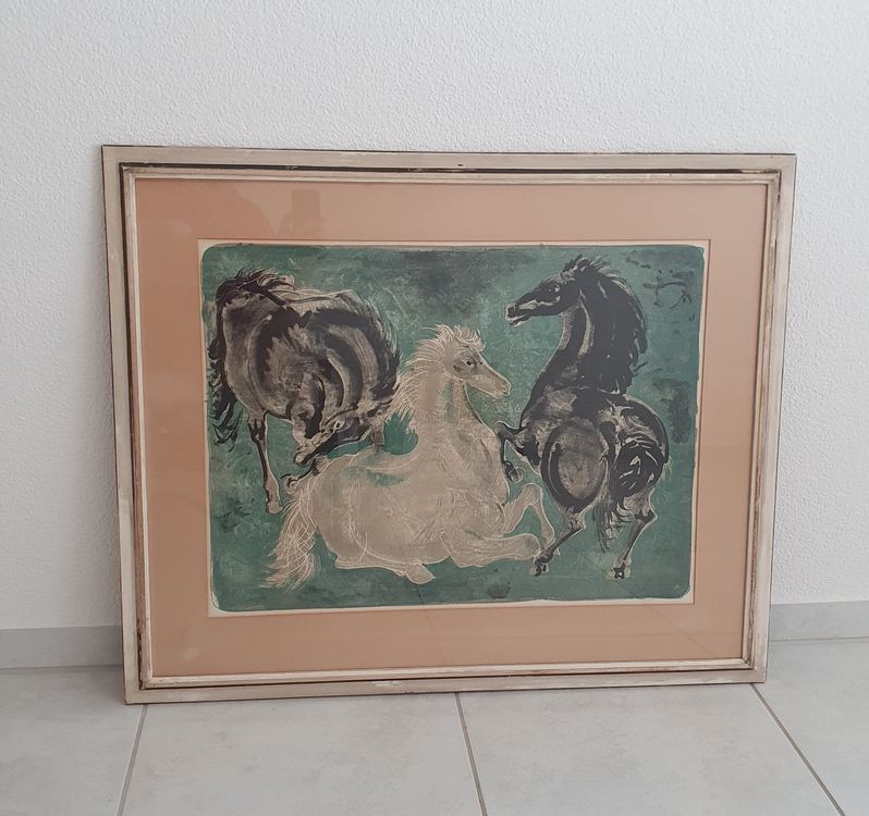 Hans Erni- Drei Pferde / lithographie (Gebraucht) in Lachen SZ für CHF 325 – nur Abholung auf ...