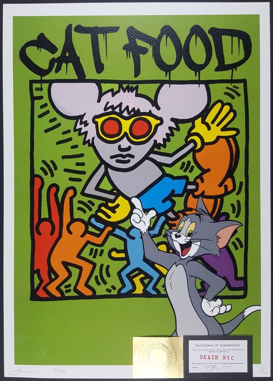 Death NYC Pop Art Druck Haring Figurs & Tom Cat Food 37/100 (Neu ...
