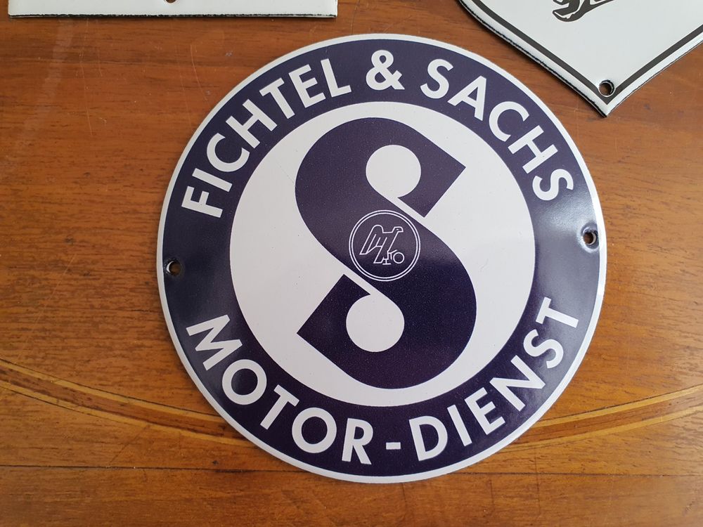 Emailschild Fichtel & Sachs Service Emaille Schild Retro (Neu (gemäss ...