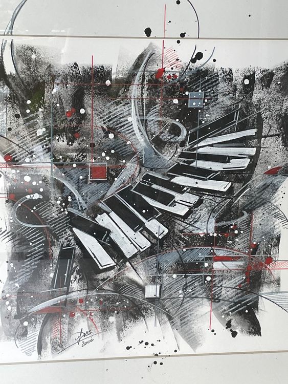 Bild "Jazz" von Maler Martin Duss mit Rahmen (Neu (gemäss Beschreibung ...