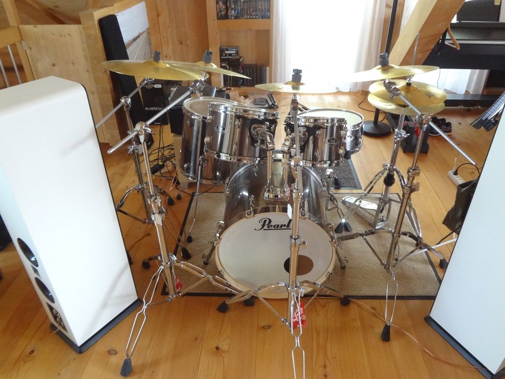 Drum Set Pearl (Export Series Drums) (Gebraucht) in Riedt b. Erlen für ...