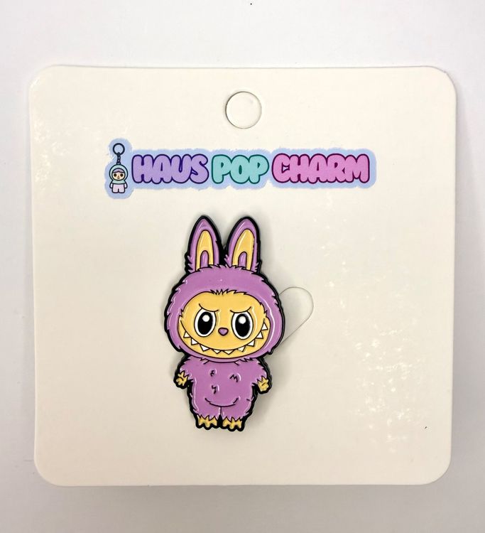 THE MONSTERS Labubu Custom Made Pin Badge Brooch Pink (Neu und ...