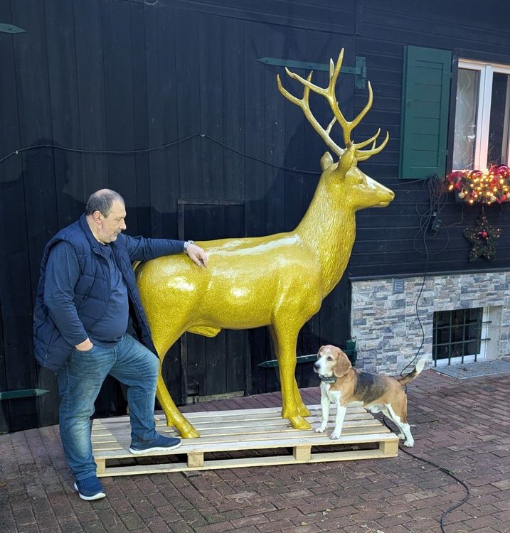 Hirsch mit Glitzer Cervo con glitter Cerf avec paillettes (Neu und ...